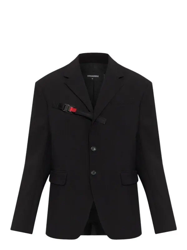Dsquared2 Buckle Detail Blazer - Black