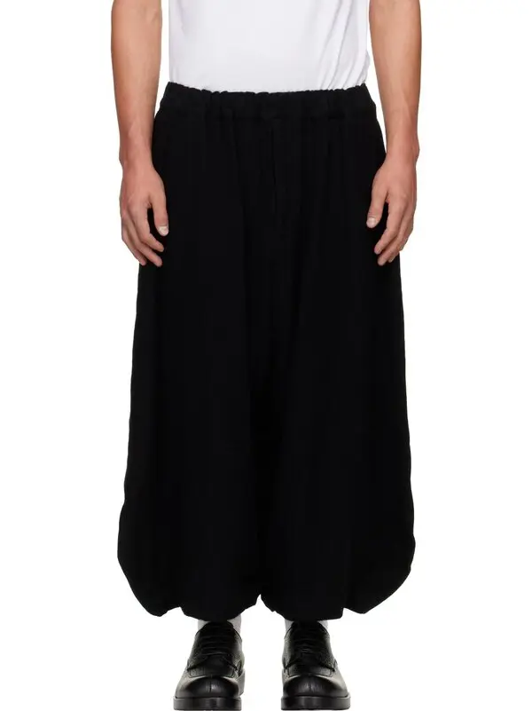 Comme Des Garçons Elastic-waist Trousers - Black