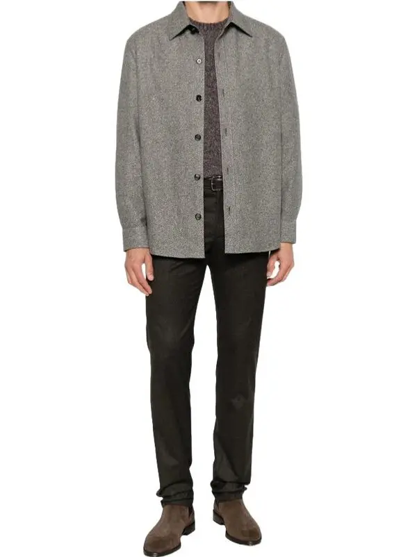 Zegna Cashmere And Silk Overshirt - Grey