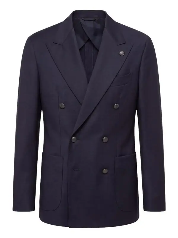 Peserico Double Breasted Long Sleeved Jacket - No