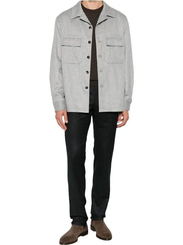 Zegna Long Sleeve Jacket - Grey