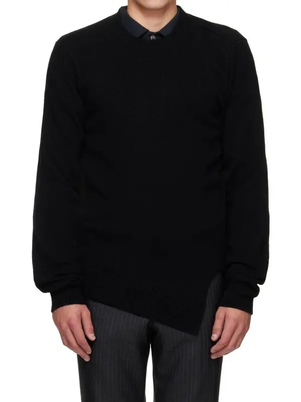 Comme Des Garçons Crew-neck Knit Top - Black