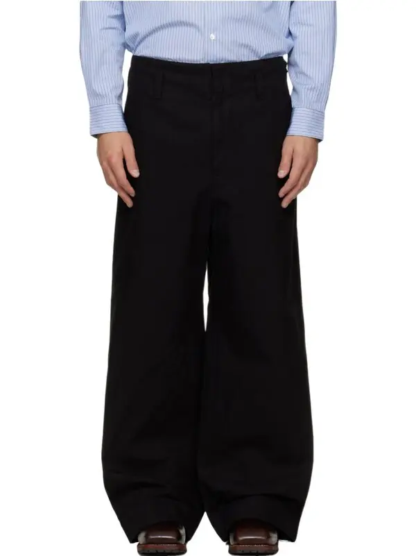 Comme Des Garçons Casual Trousers With Belt Loops - Black