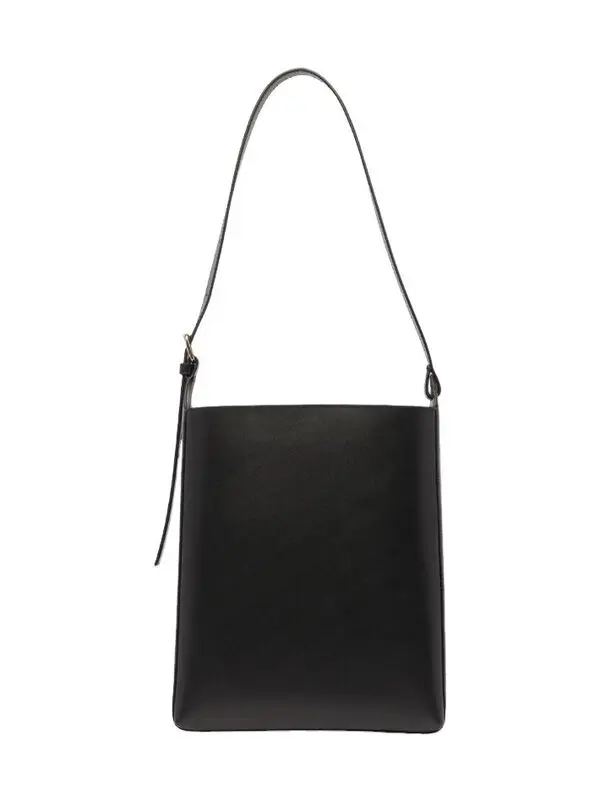 A.p.c. Logo Printed Virginie Shoulder Bag - Black