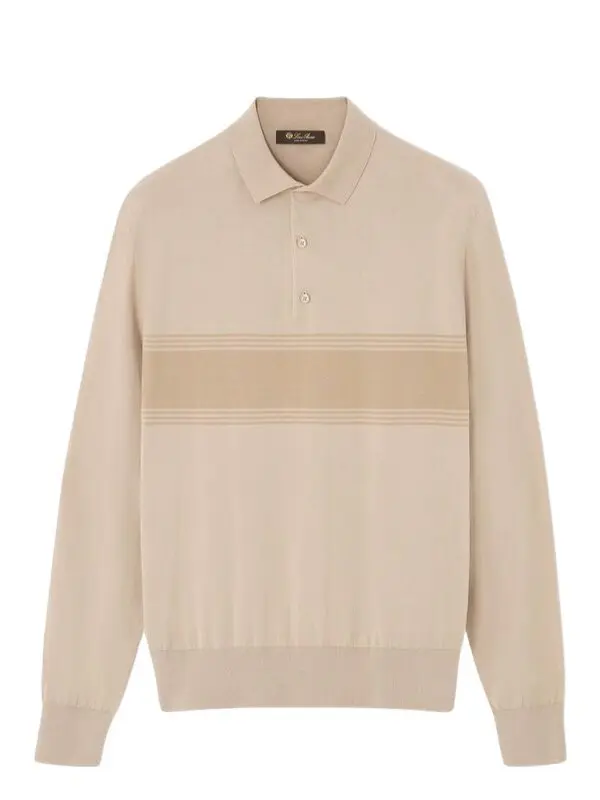 Loro Piana St. Andrews Polo Sweater - Nude