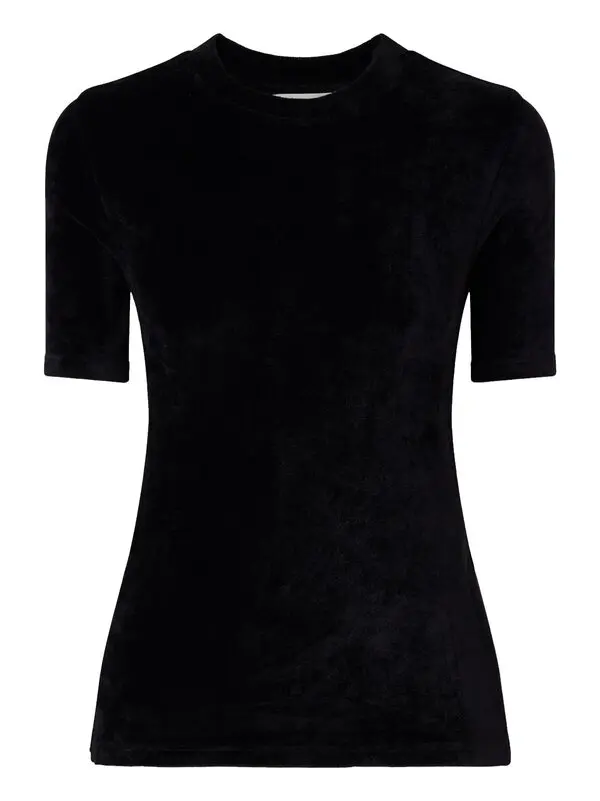 Suzie Kondi Tali Crushed Velvet T-shirt - Black