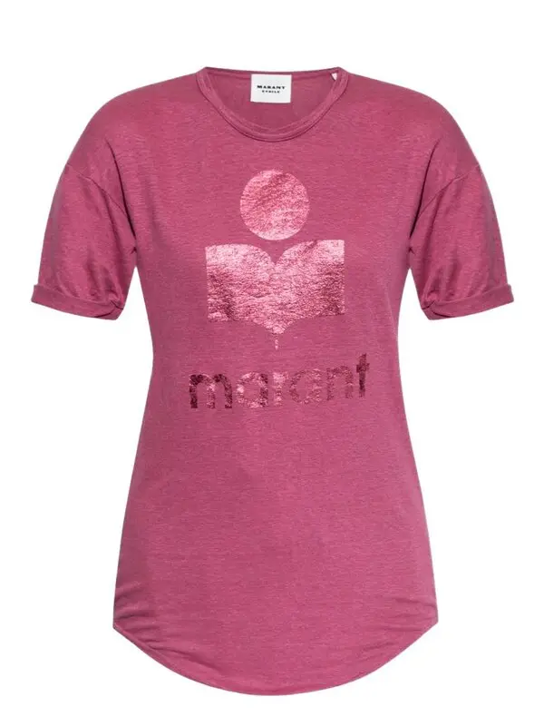 Isabel Marant Étoile Koldi Logo Printed T-shirt - Pink