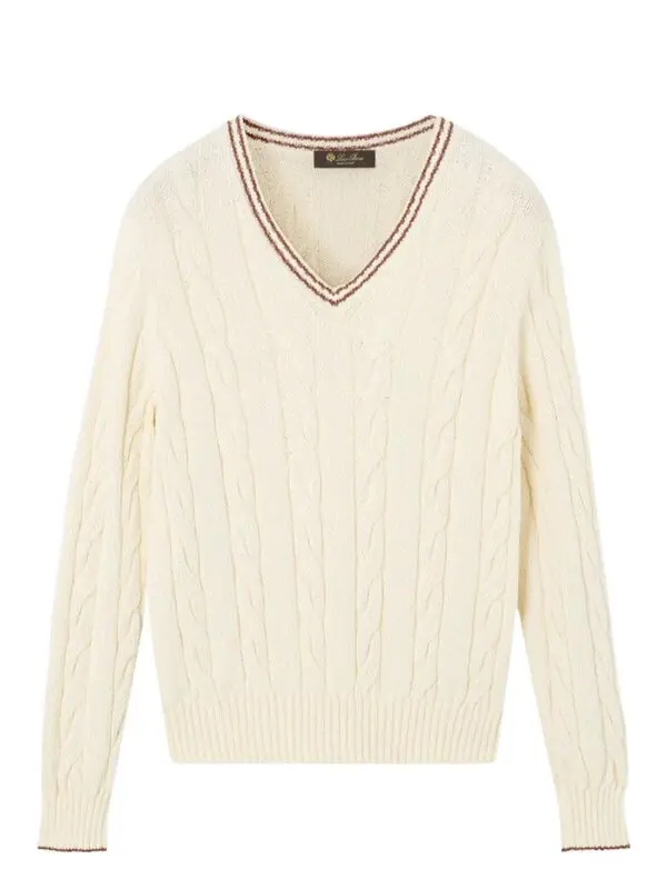 Loro Piana Augusta V-neck - White/kummel