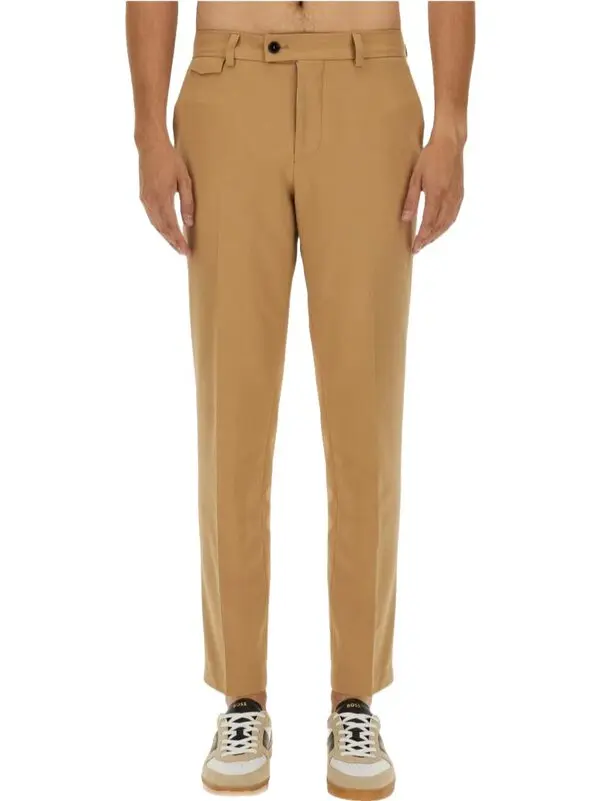 Hugo Boss Tapered Leg Tailored Trousers - Nude