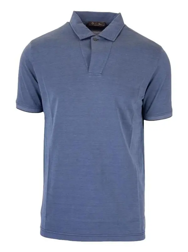 Loro Piana Classic Short-sleeved Polo Shirt - Azure Stone