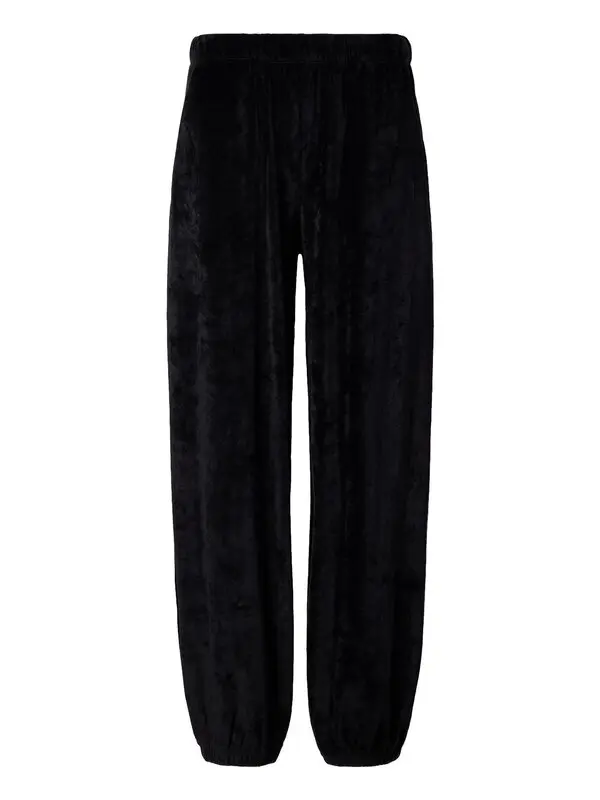 Suzie Kondi Paxos Velour Tapered Track Pants - Black