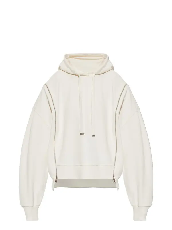ALLSAINTS Ciara Zip Detail Hoodie - Off-white