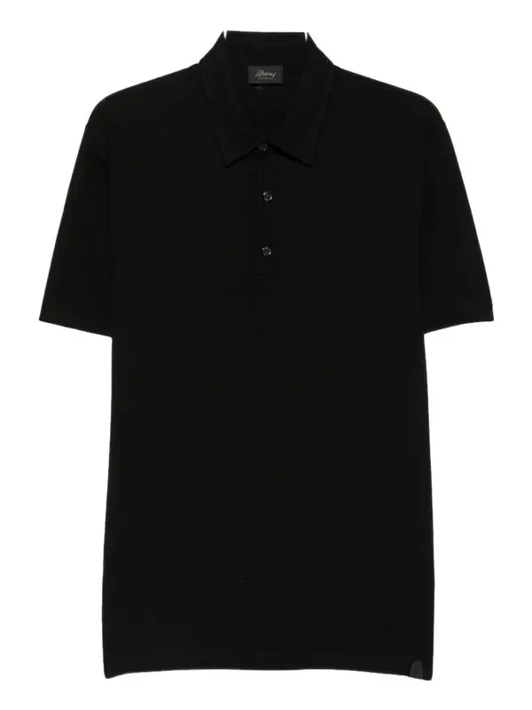 Brioni Button-front Polo Shirt - Black