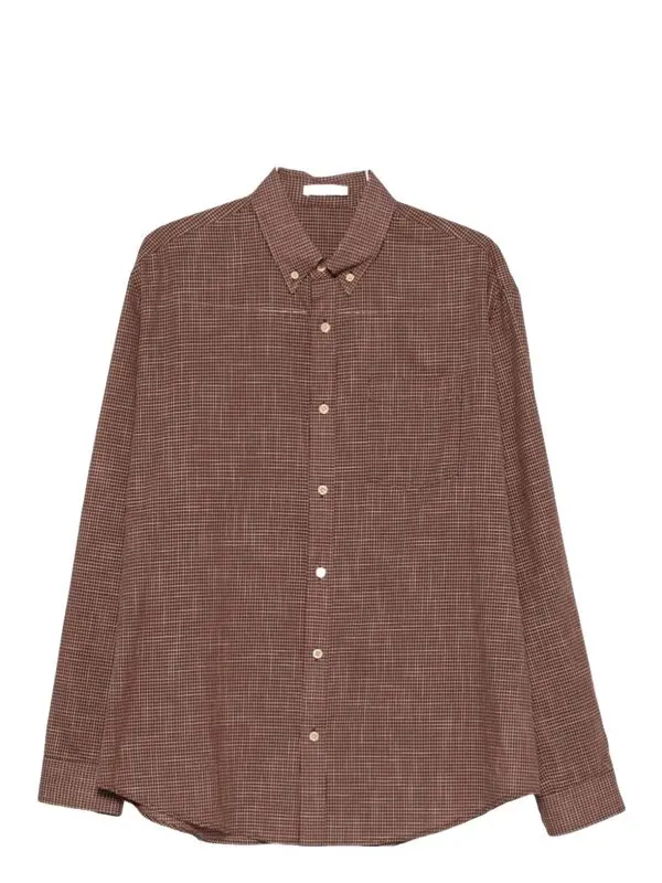 THE ROW Pompeo Cotton Shirt - Brown