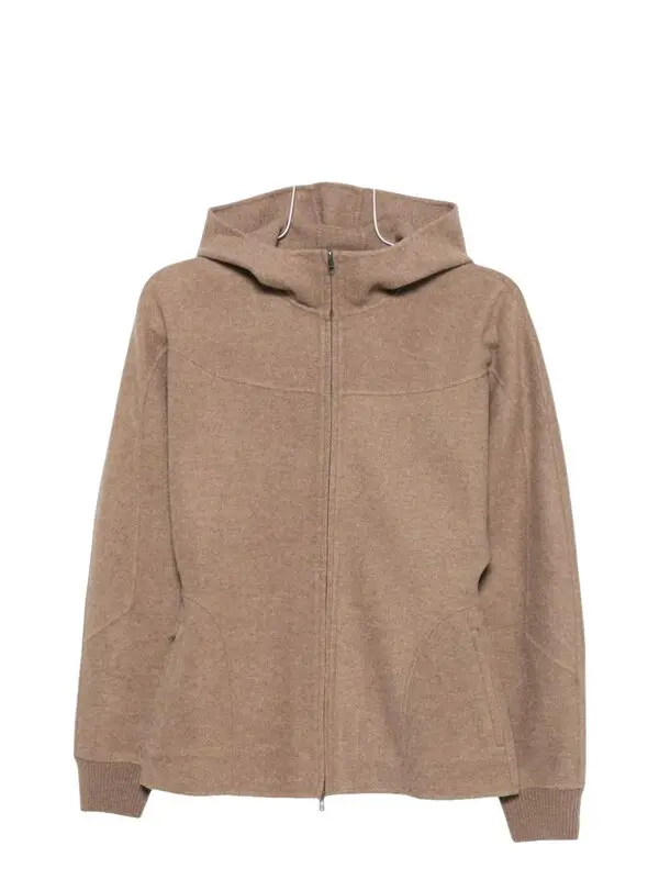 Max Mara Zip-up Hoodie - Light Brown