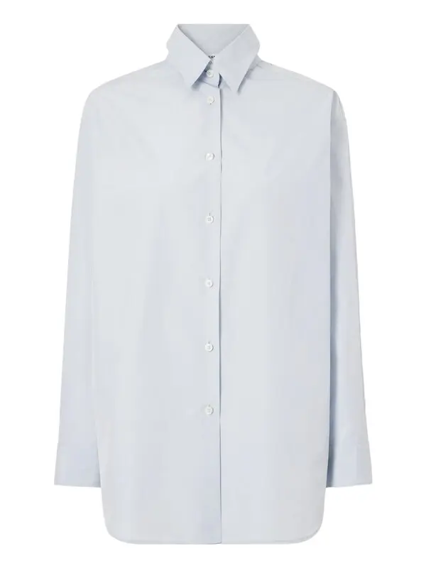 JIL SANDER Button-down Long-sleeve Shirt - Light Blue