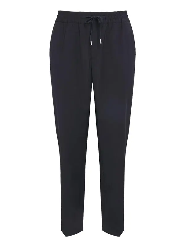 Sandro Wool-blend Drawstring Trousers - Blue