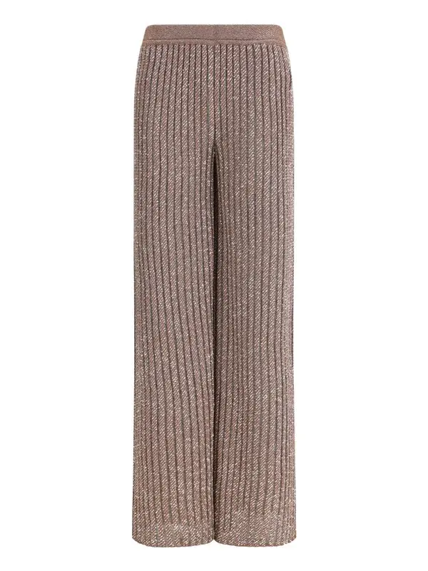 Missoni Ribbed Knitted Trousers - Brown