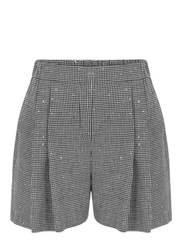 Fabiana Filippi Sequin Houndstooth Shorts - Grey