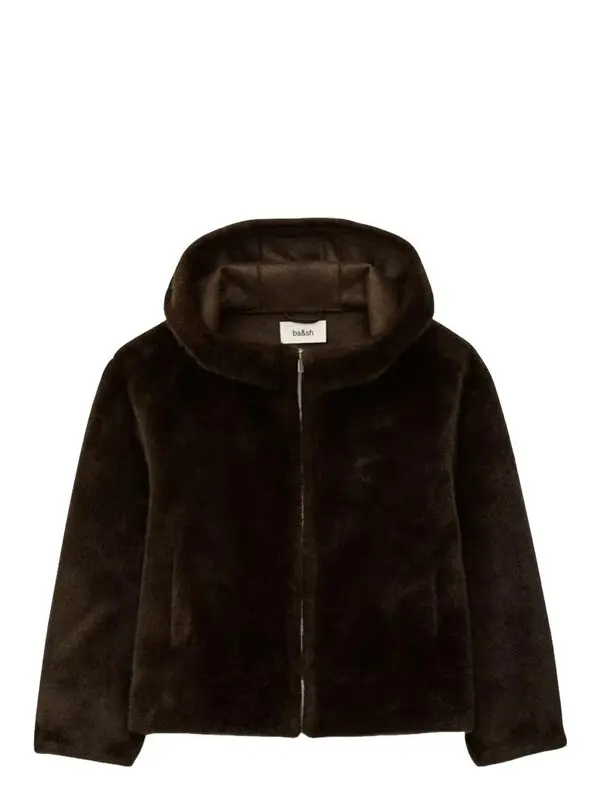 Ba&sh Pandy Faux Fur Hooded Jacket - Brown