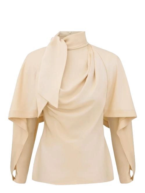 Zimmermann Ascent Draped Pussy-bow Blouse - Cream