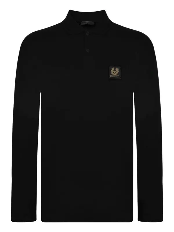 Belstaff Long Sleeved Polo Shirt - Black