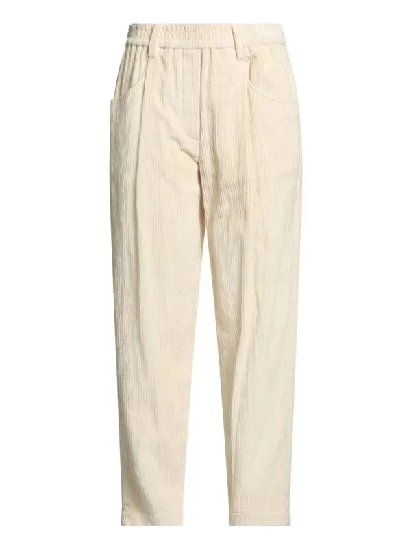Brunello Cucinelli Corduroy Tapered Pants - Nude