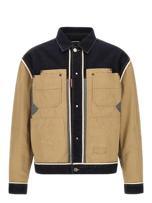 Dsquared2 Inside Out Jean Jacket - Beige