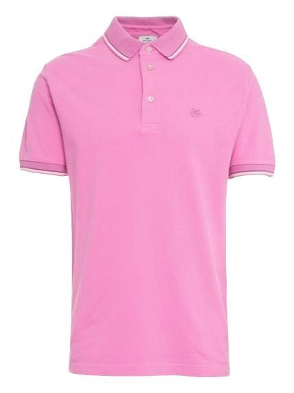 Etro Logo Embroideried Polo Shirt - Pink