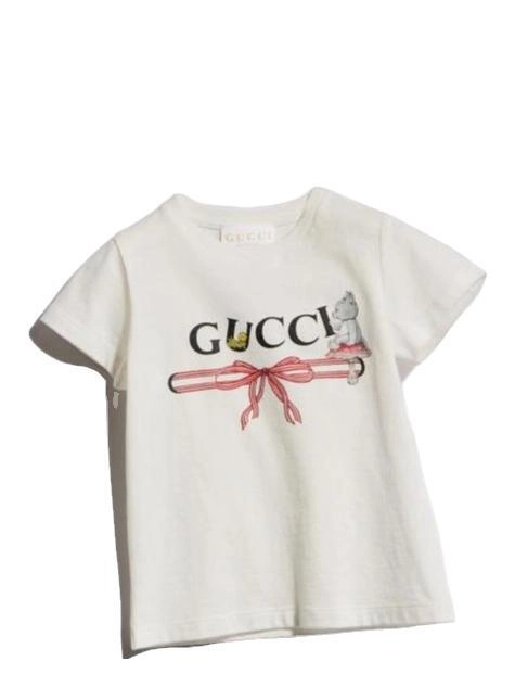 Gucci Baby Cotton T-shirt With Print - White