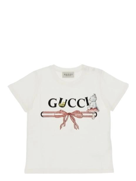 Gucci Baby Cotton T-shirt With Print - White