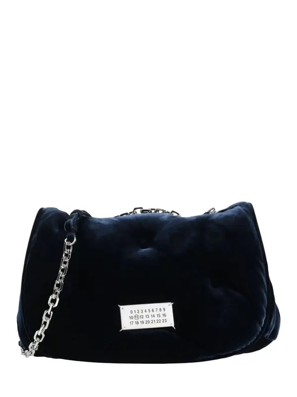 MAISON MARGIELA Large Velvet Crossbody Bag - Blue