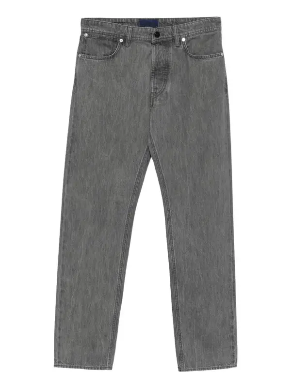 Stone Island Logo Patch Straight Leg Jeans - No