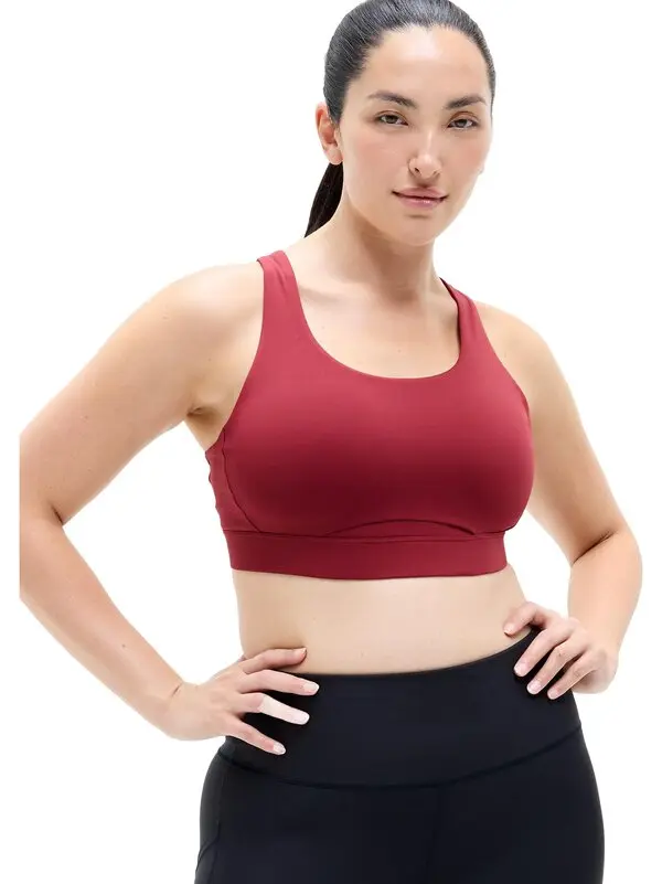 Athleta Interval Sports Bra D-dd - Decadent Red