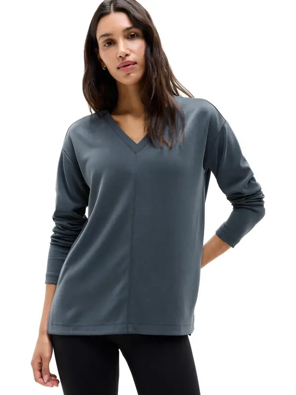Athleta Seasoft V-neck Sweatshirt - Nightfall