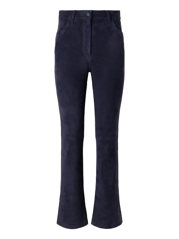 JOSEPH Duke Suede Flared Pants - Blue
