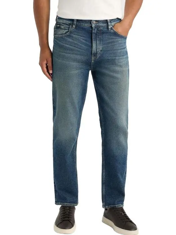 BOSS Ogden Straight Leg Jeans - Medium Blue