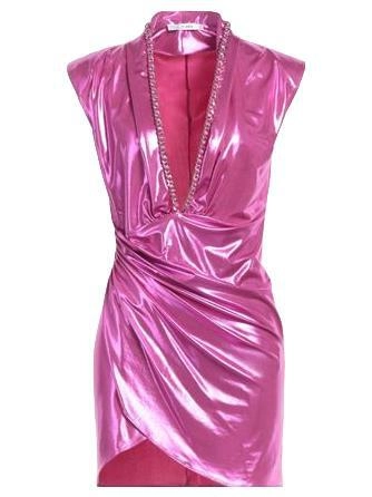HOUSE OF AMEN Mini Dress Size Polyester, Polyurethane, Elastane, Aluminum - Pink