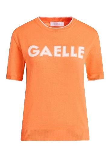 GAELLE PARIS Sweater Size Cotton, Acrylic, Viscose, Polyamide, Polyester - Orange