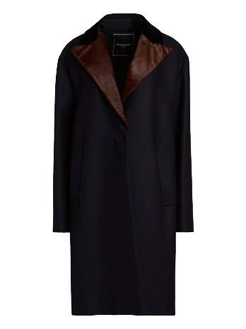 JACOB COHЁN Coat Size Wool, Polyamide, Cashmere, Calfskin - Blue