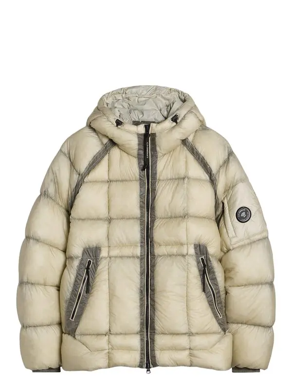 C.P. COMPANY Dd-shell Hooded Down Jacket - Silver Birch