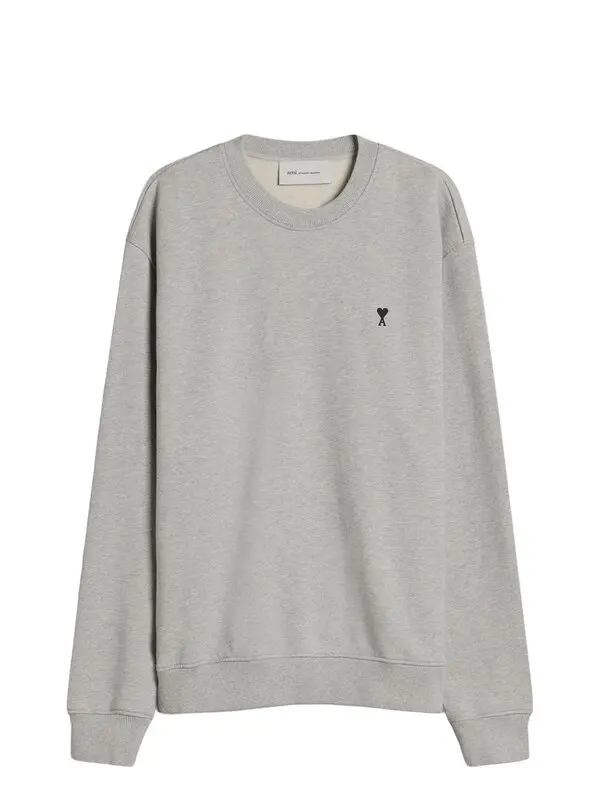 AMI Paris Adc Loopback Sweatshirt - Heather Ash Grey