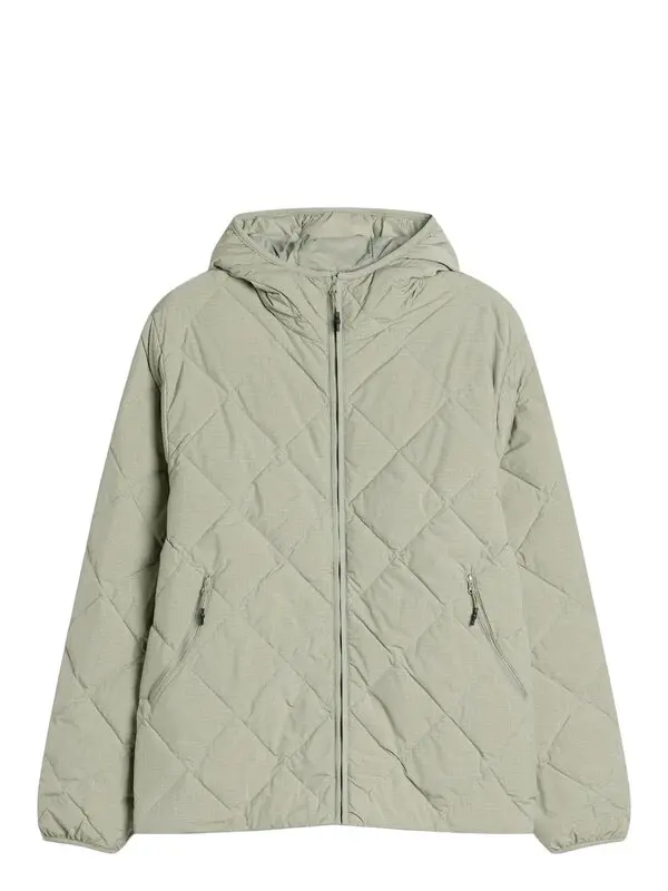 HIKING PATROL Base Grid Lt Down Hooded Jacket - Thyme