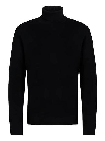 JACK & JONES Premium Turtleneck Size Organic Cotton, Cotton - Black