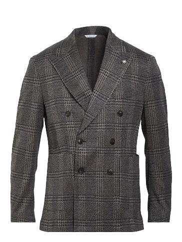 MANUEL RITZ Blazer Size Viscose, Polyester, Cotton, Elastane - Grey