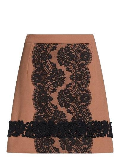 Dolce & Gabbana Midi Skirt Size Virgin Wool, Polyamide, Cotton, Viscose, Elastane - Brown