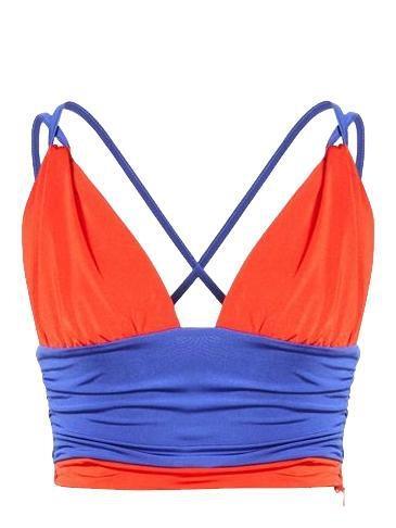 GAELLE PARIS Top Size Polyester, Elastane - Blue