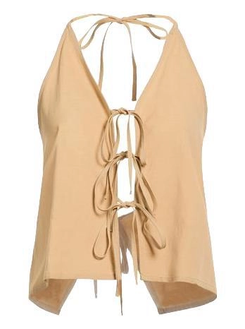 VICOLO Top Size Viscose, Linen - Beige