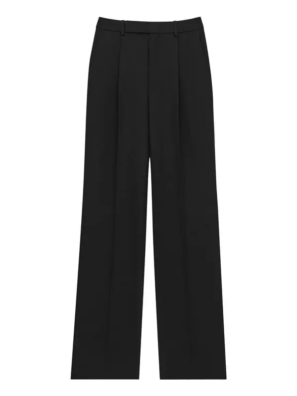 Saint Laurent Pants In Grain De Poudre - Noir