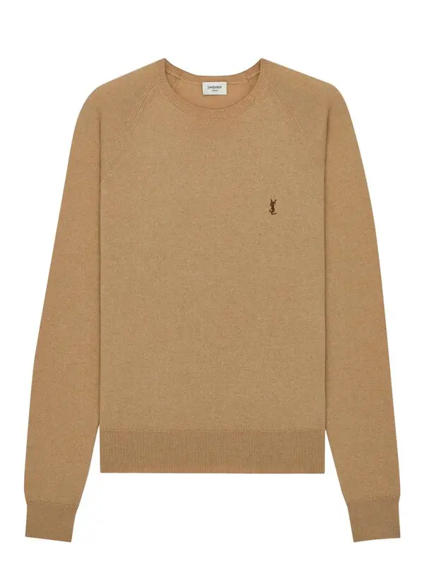 Saint Laurent Cassandre Cashmere Sweater - Sable